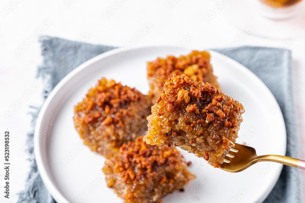 Biko is a sweet rice cake from the Philippines. It is made of coconut ...