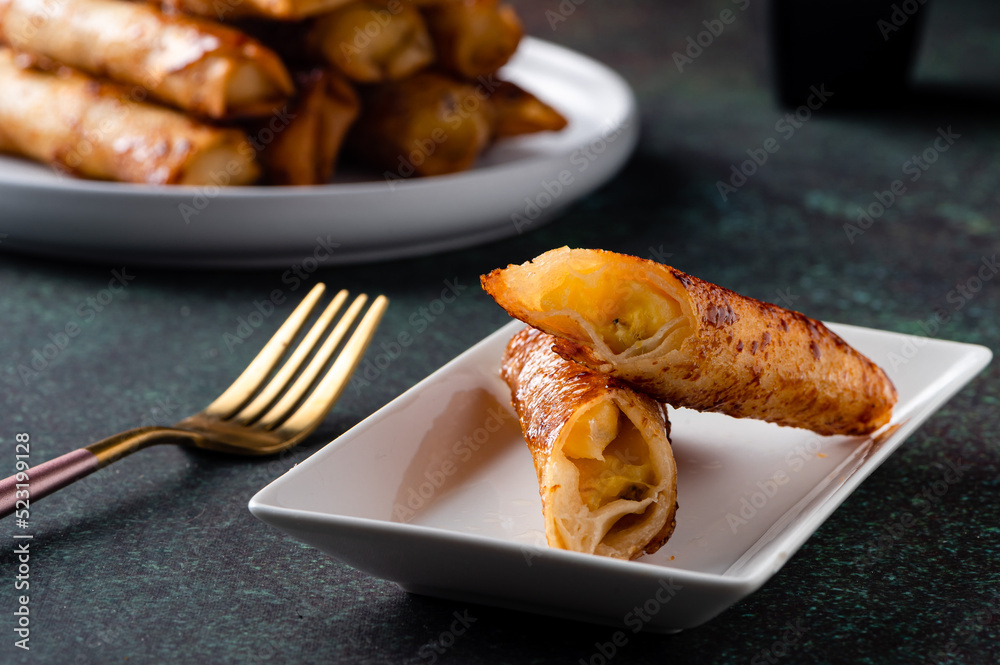 Turon is a popular Filipino snack that's sweet, crunchy, and satisfying ...
