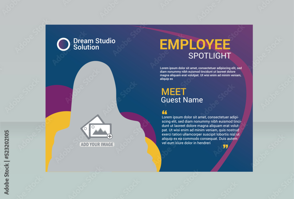 Employee Spotlight Banner Design Stock Vector | Adobe Stock