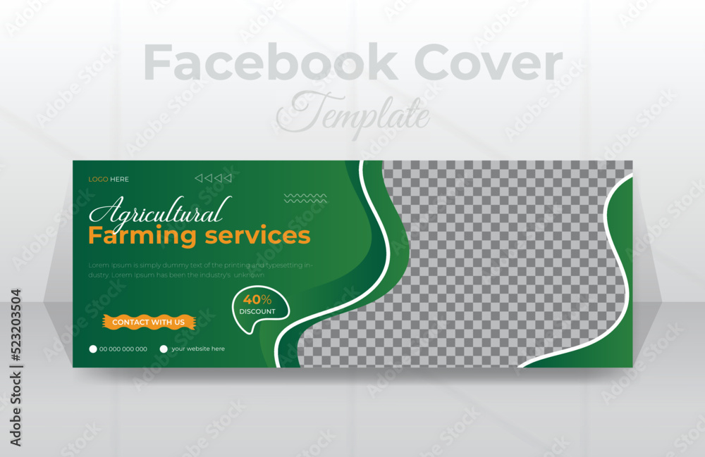 Agriculture and farming service facebook cover social media post design ...