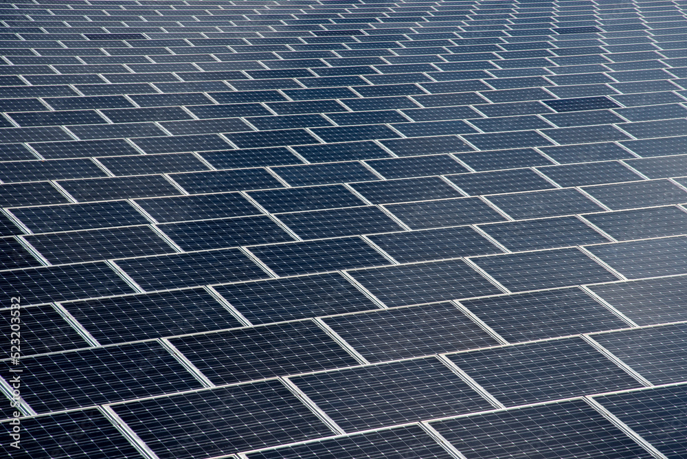 Surface of Solar Panels. Background of photovoltaic solar cells energy ...