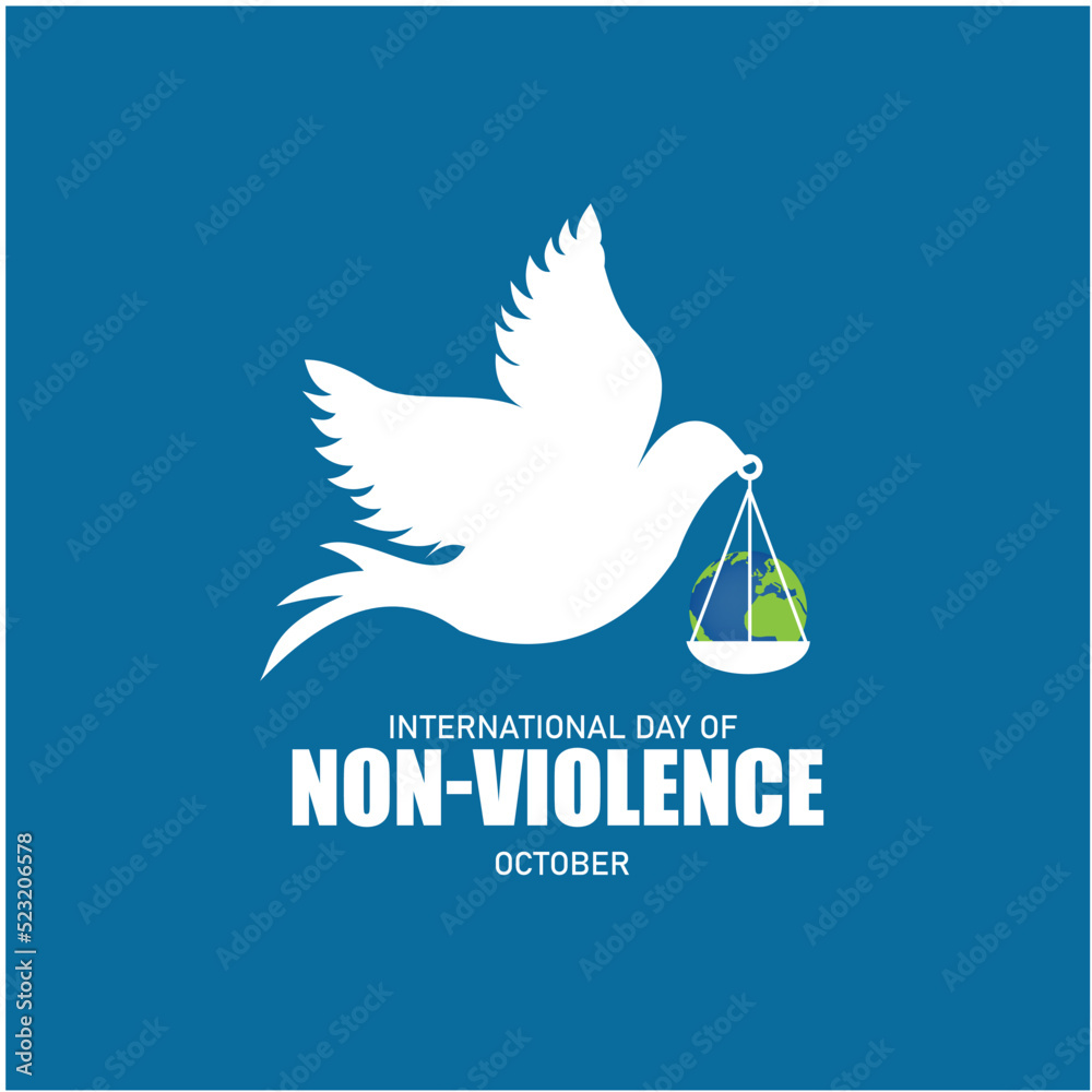 Vector illustration of International Day of Non-Violence. Simple and ...