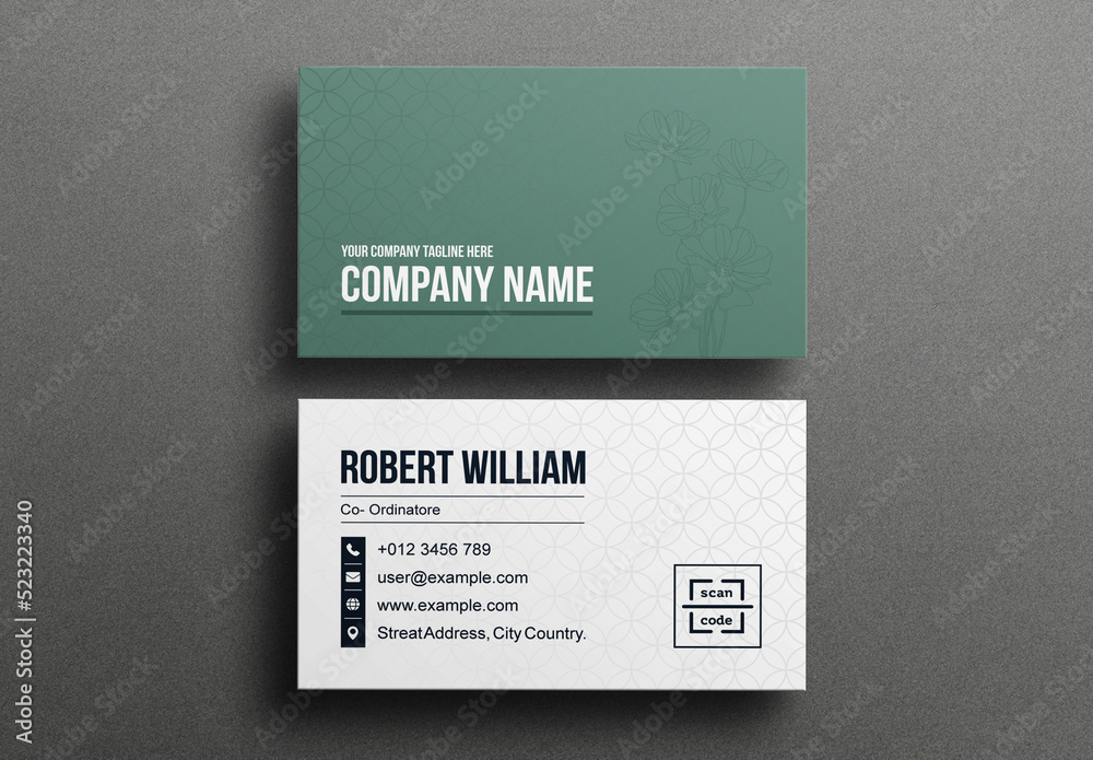 Business Card Layout Stock Template | Adobe Stock