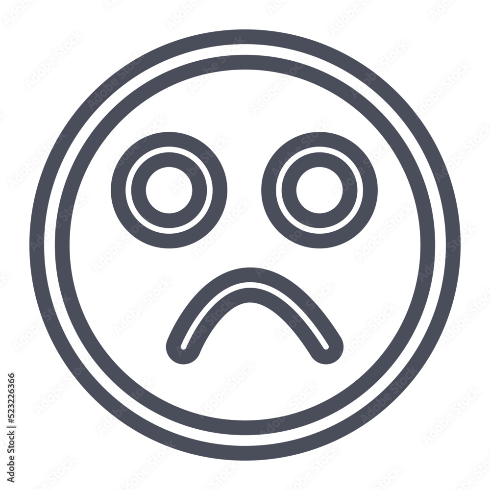 Emoticon, emotion, face, frown, sad, smiley icon Stock Vector | Adobe Stock