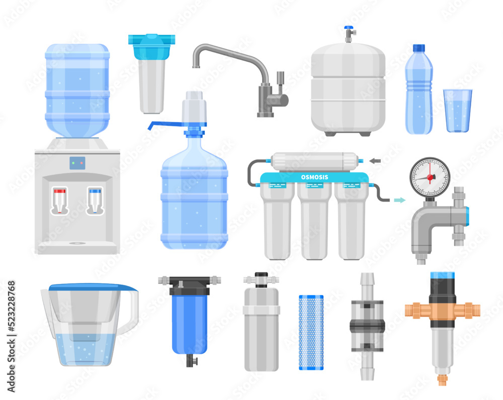 Water purifier. Cleaning filtration and antibacterial water treatment ...