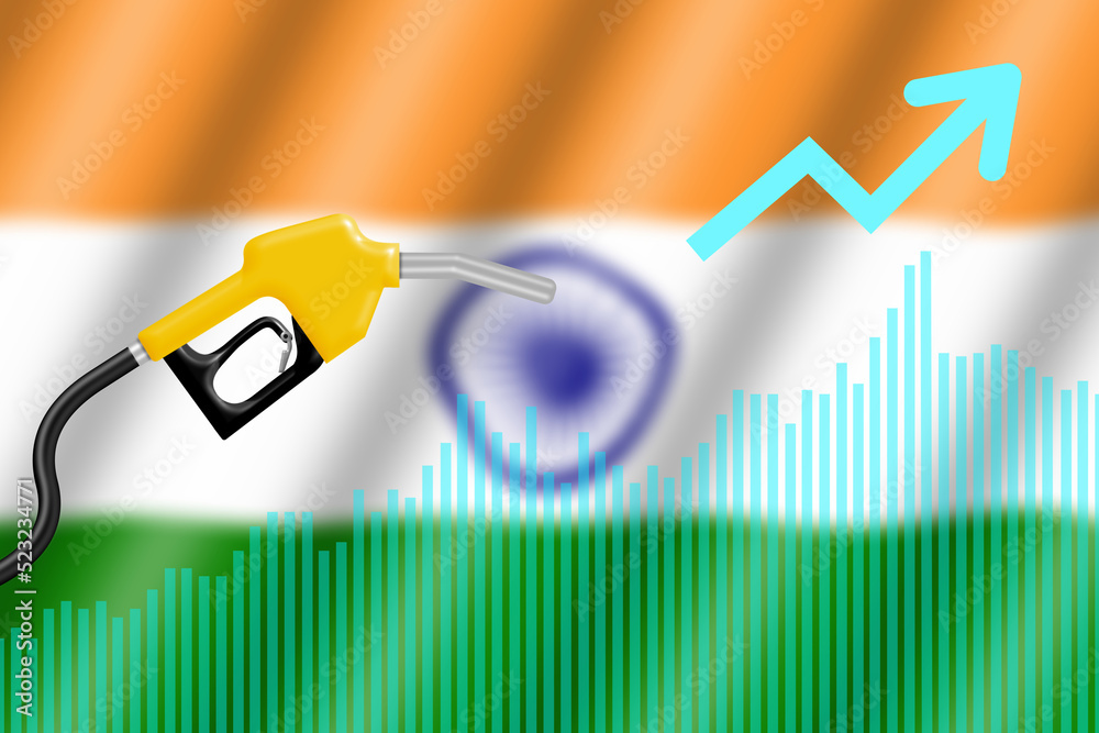 Daily Petrol Price Hike In India Background With Graph Stock daily-petrol-price-hike-in-india-background-with-graph-stock