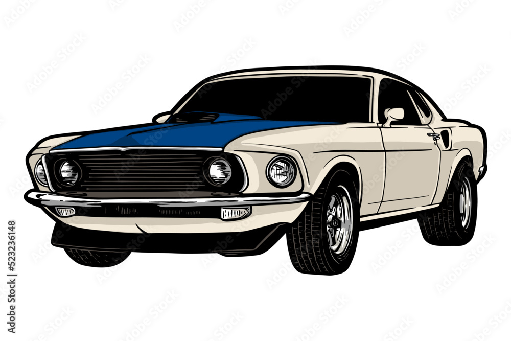 American Muscle Cars Drawings