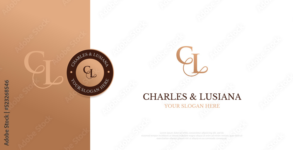 Initial CL Logo Design Vector Stock Vector | Adobe Stock