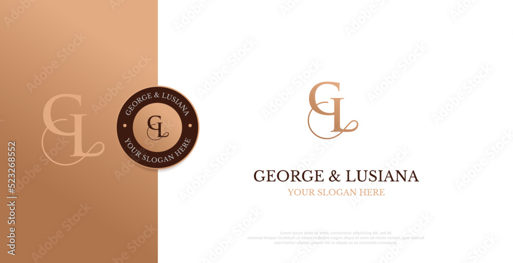 Vetor de Initial GL Logo Design Vector do Stock | Adobe Stock