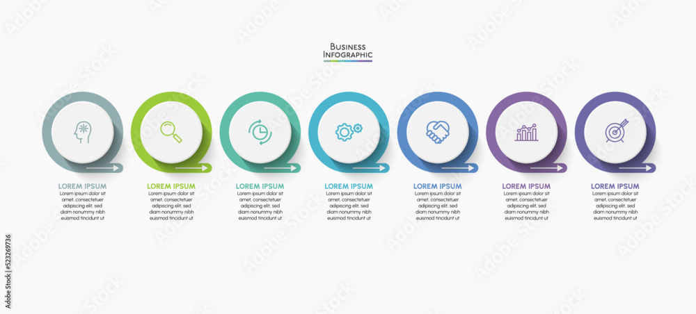 Business data visualization. timeline infographic icons designed for ...
