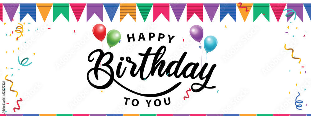 Happy birthday vector transparent background. Colorful happy birthday ...