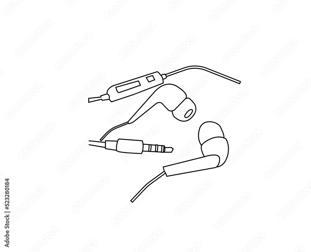 Airpods Pro Vector Art. Wireless AirPods Pro headphone symbol modern ...