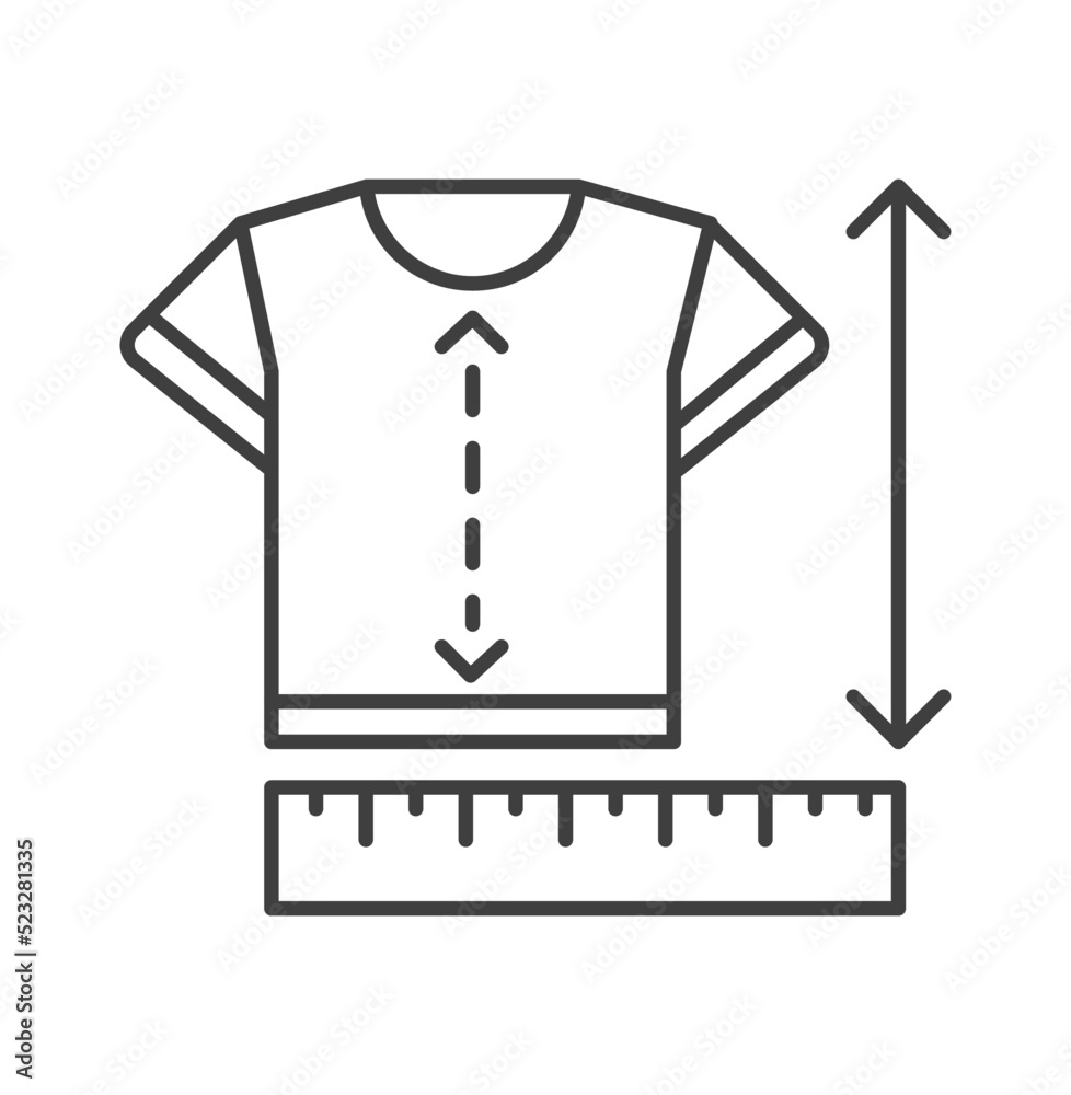 Dimensions and size chart of clothes, measurements Stock Vector | Adobe ...