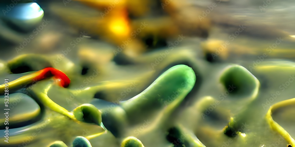 Bacteria Lactobacillus, lactic acid bacteria which are part of normal ...