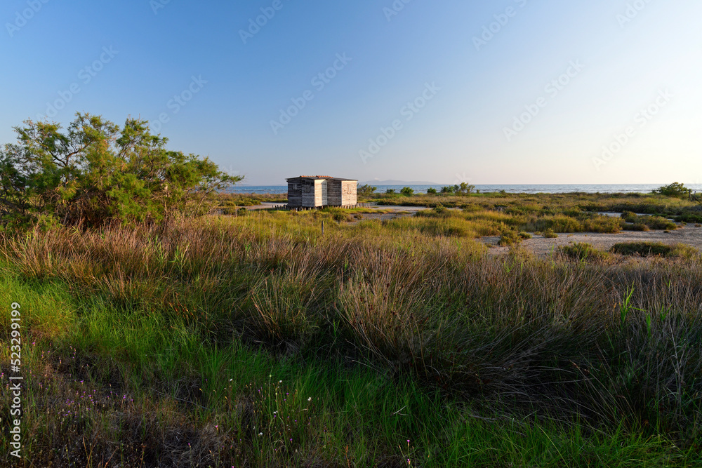 traditionelle Pfahlbauten (Pelada / Πελαδα ) in Tourlida (Mesolongi ...