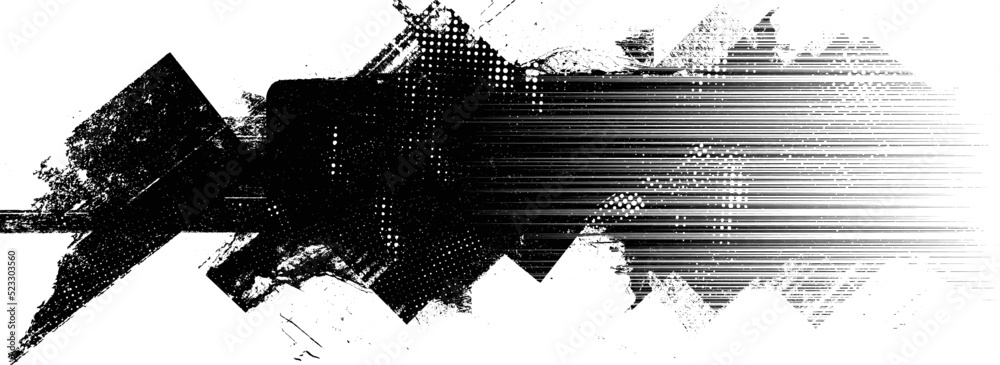 Glitch distorted geometric shape . Noise destroyed logo . Trendy defect ...