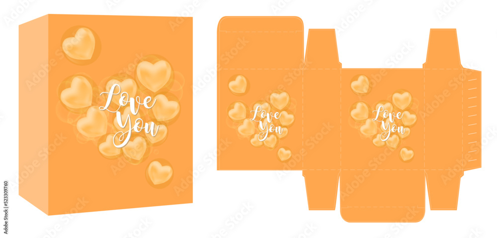 Packaging design, luxury box template and mockup box, illustration ...