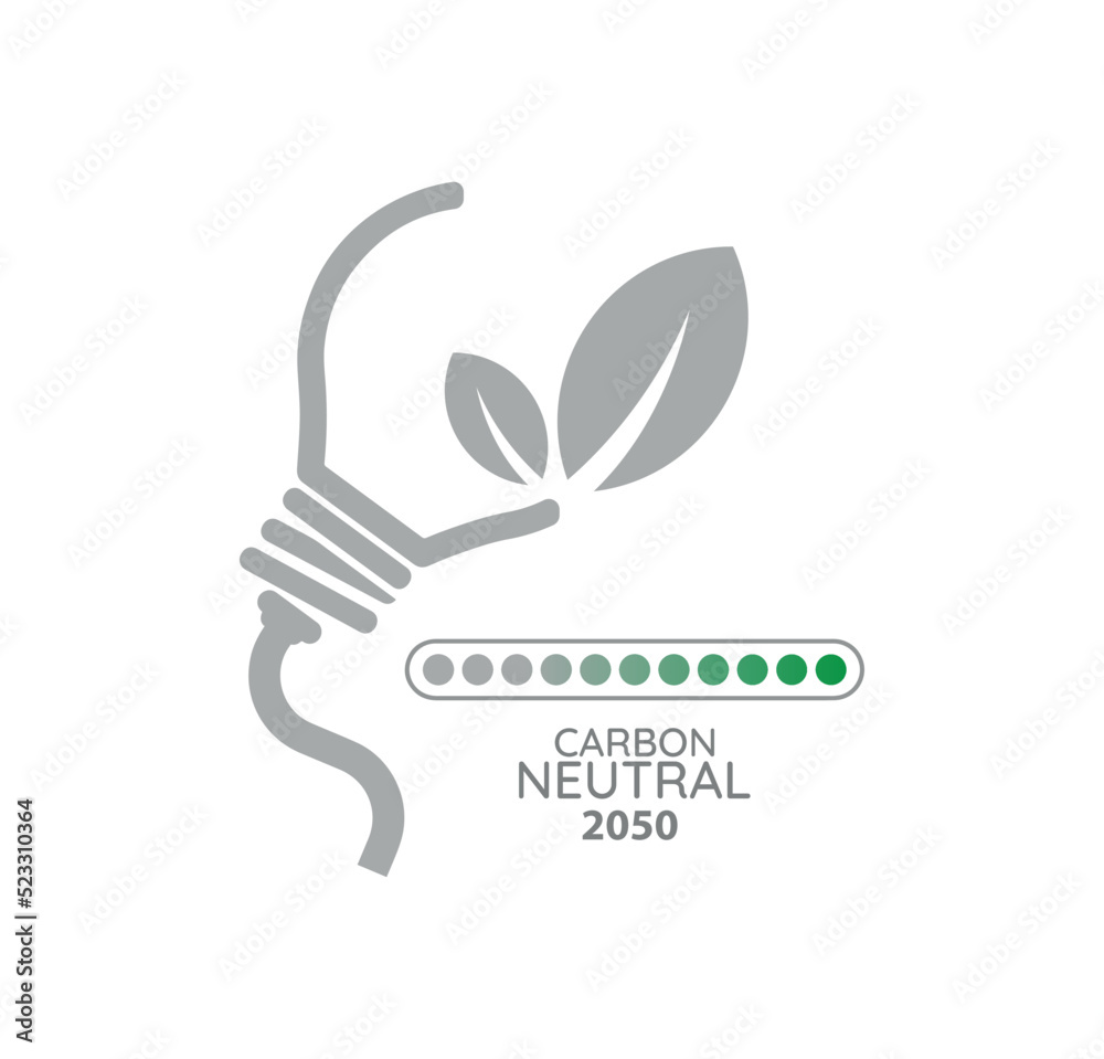 reducing CO2 emissions to stop climate change. green energy background ...