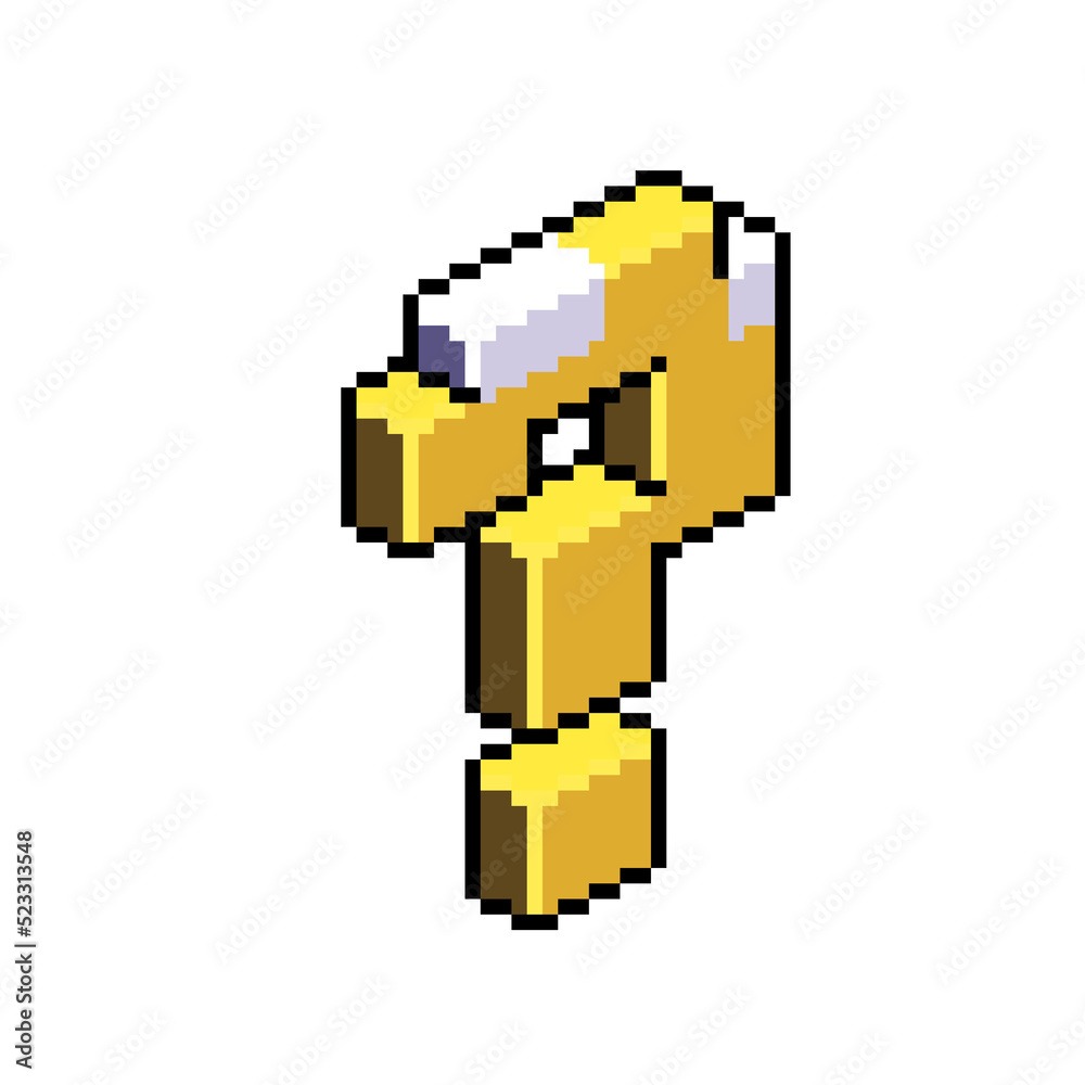 Question mark isometric pixel art Stock Illustration | Adobe Stock