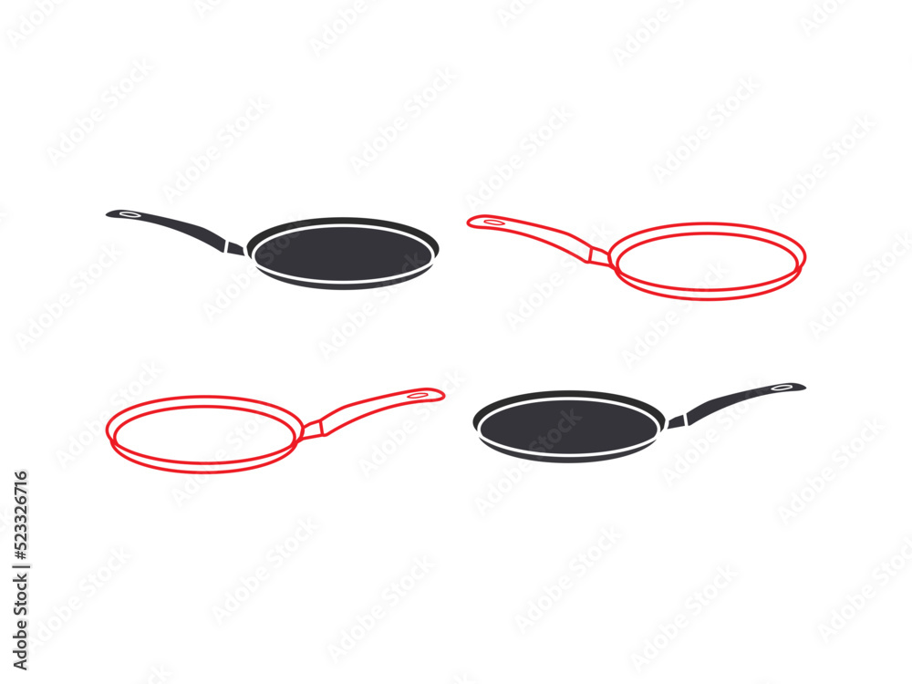 Pan Vector Pack Vector Art & Graphics . Pan Icon, Frying Pan Art ...