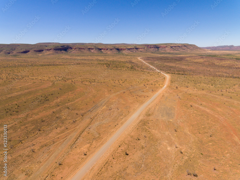 Drone photo of the Gibb River Road and Cockburn Ranges in the Kimberley ...