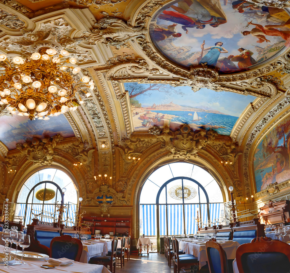 Le Train Bleu is a famous restaurant located in the hall of the Gare de ...