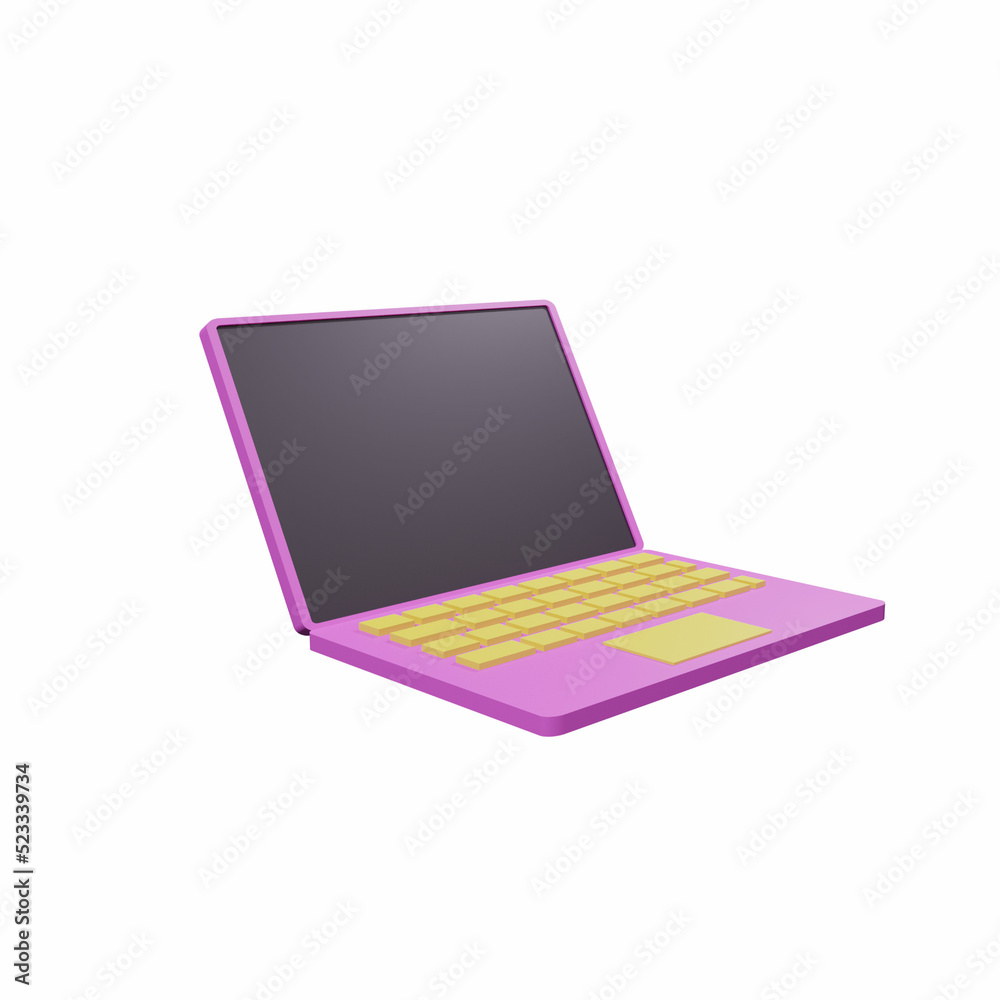 3D Laptop icon with transparent background, perfect for template design ...