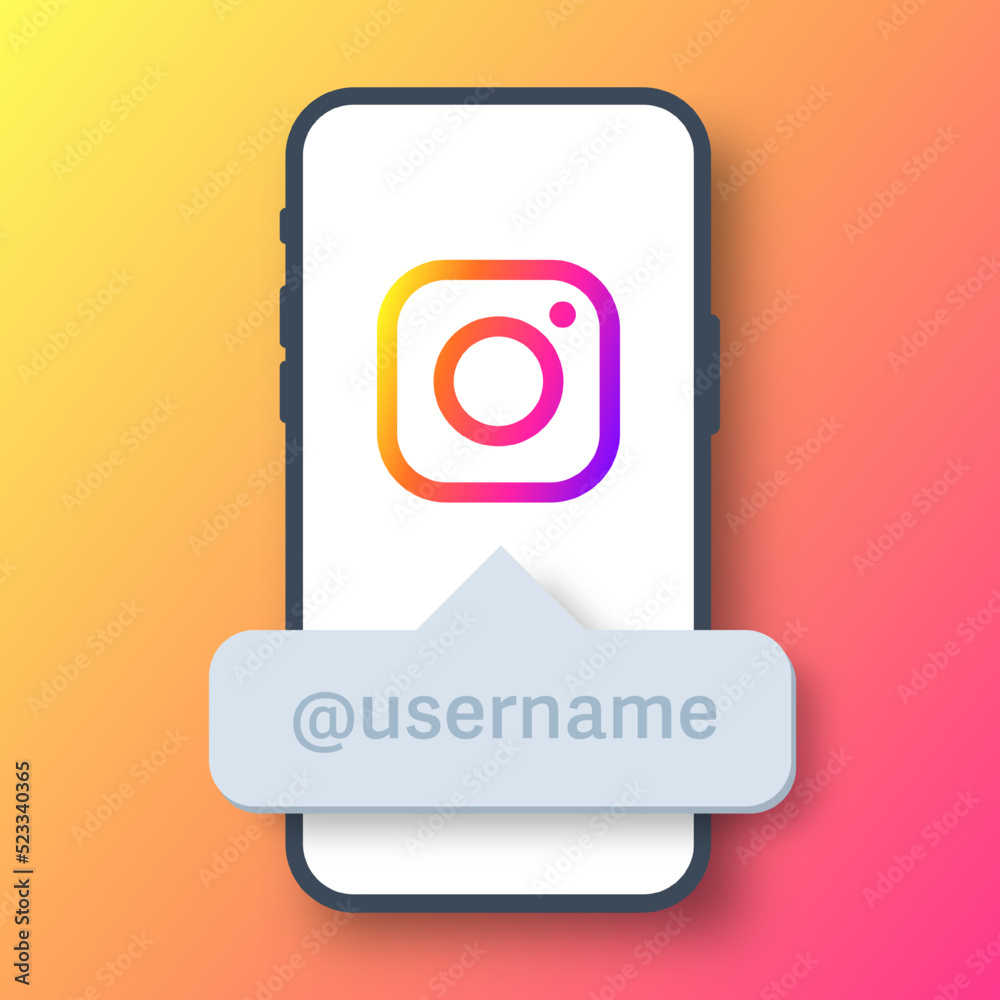 Lombok, Indonesia - August 14, 2022: Follow us on instagram social ...