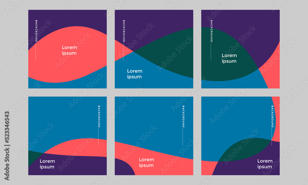 Colorful style of social media background design template for ...