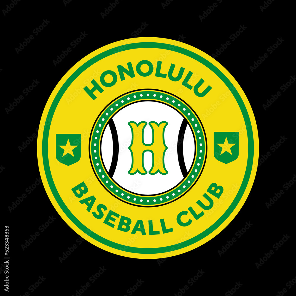 Honolulu, Hawaii. Illustration vector graphic of Baseball logo. Vintage ...