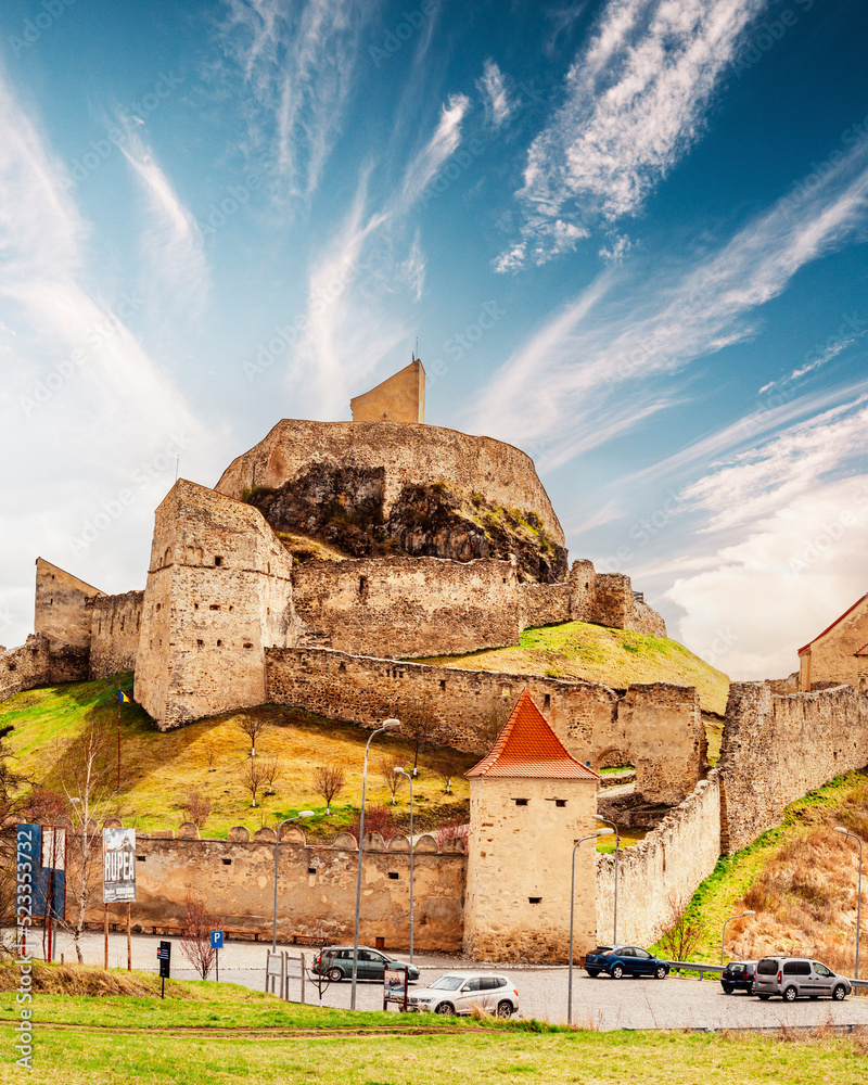 Rupea fortress, Transylvania, Romania, Europe. Is a medieval fortress ...