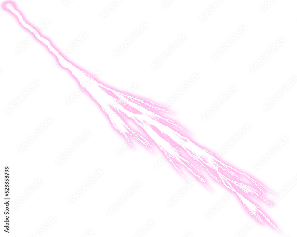 Realistic purple lightning effect transparent background png Stock ...