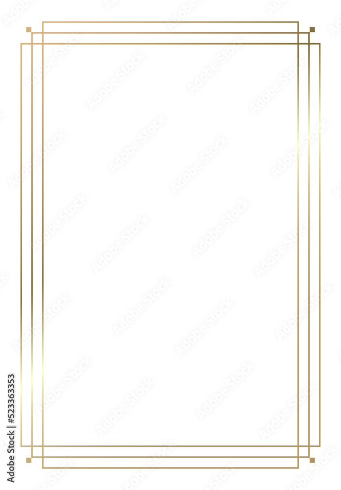 Golden vintage style frame border design Stock Illustration | Adobe Stock