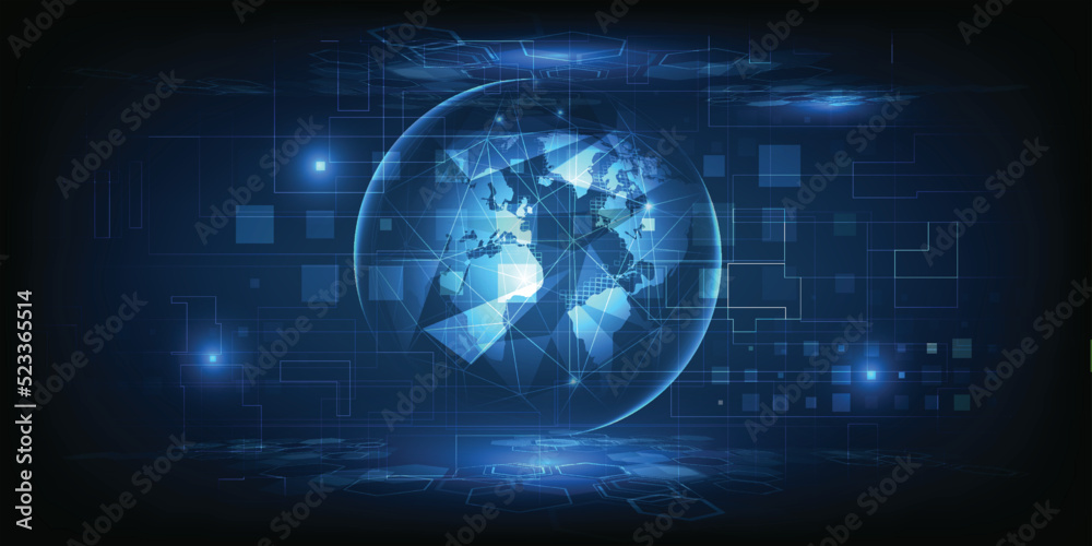 Vector illustrations of Digital communication innovation and technology ...