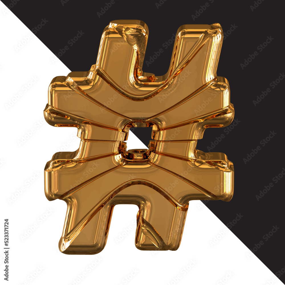 3d gold symbol with gold belts Stock Vector | Adobe Stock