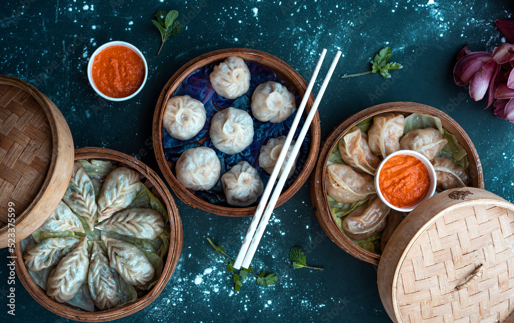 dim sum or momo Stock Photo | Adobe Stock