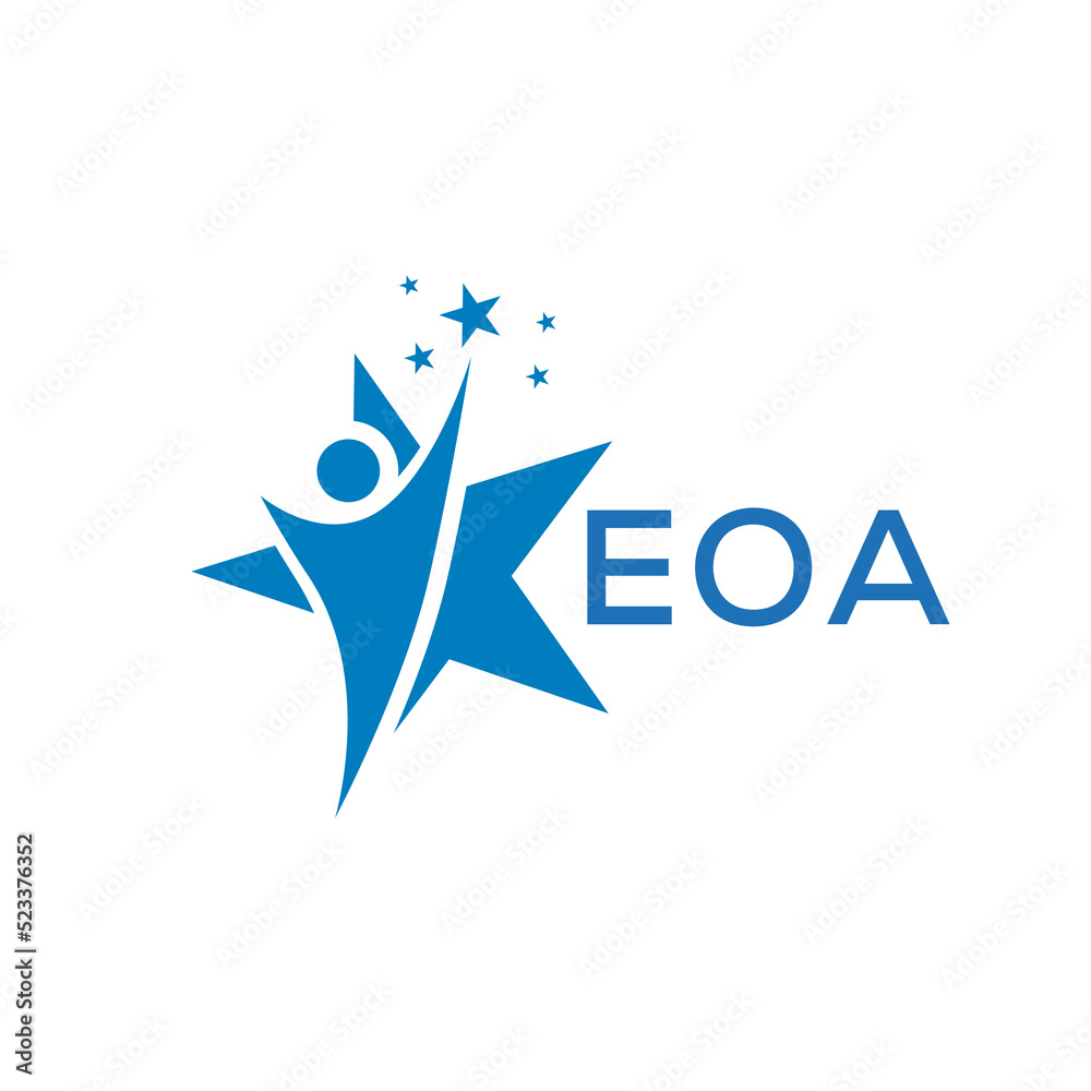 EOA Letter logo white background .EOA Business finance logo design ...