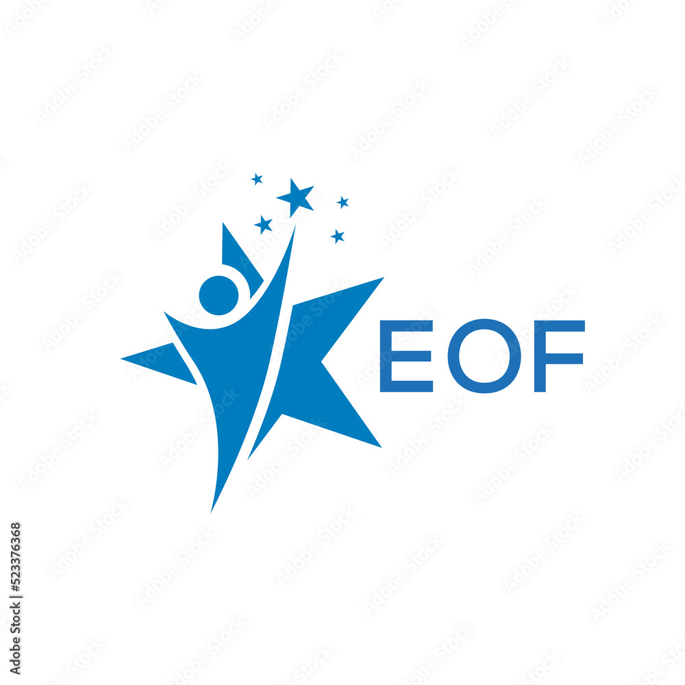 EOF Letter logo white background .EOF Business finance logo design ...