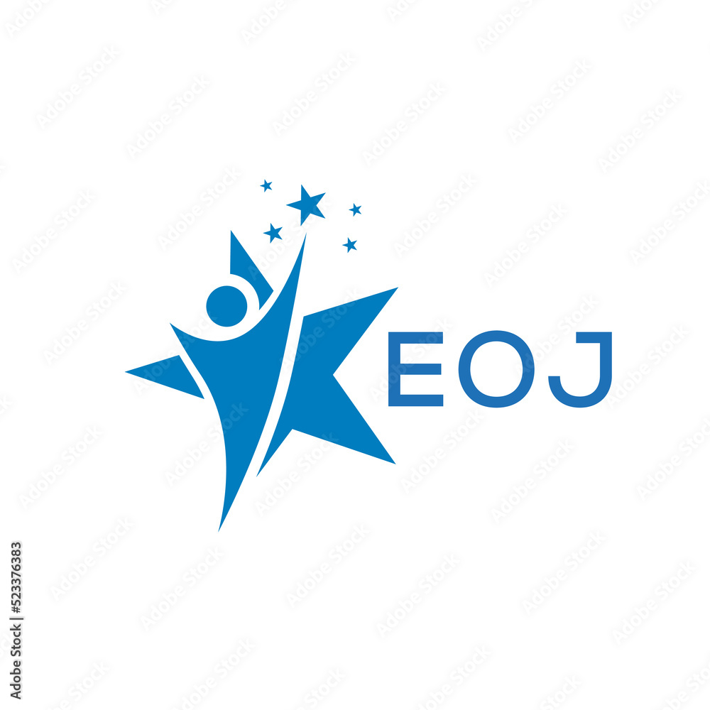 EOJ Letter logo white background .EOJ Business finance logo design ...