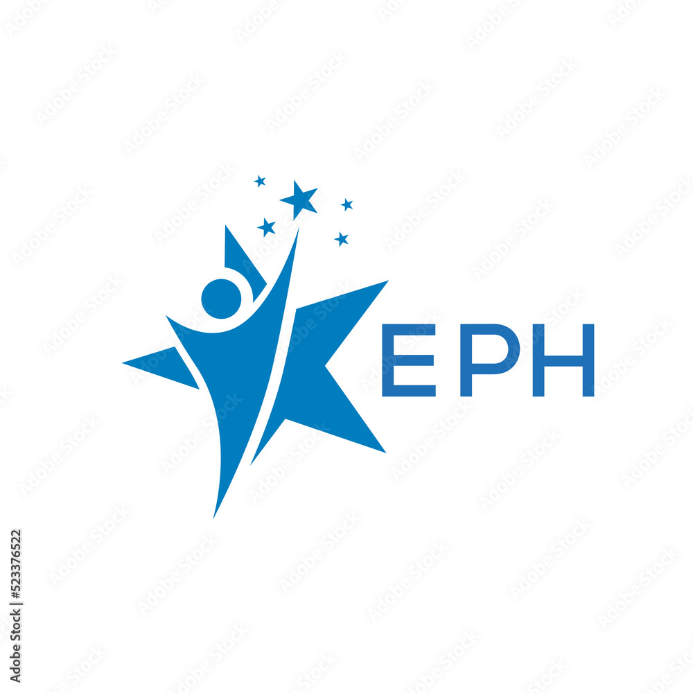 EPH Letter logo white background .EPH Business finance logo design ...