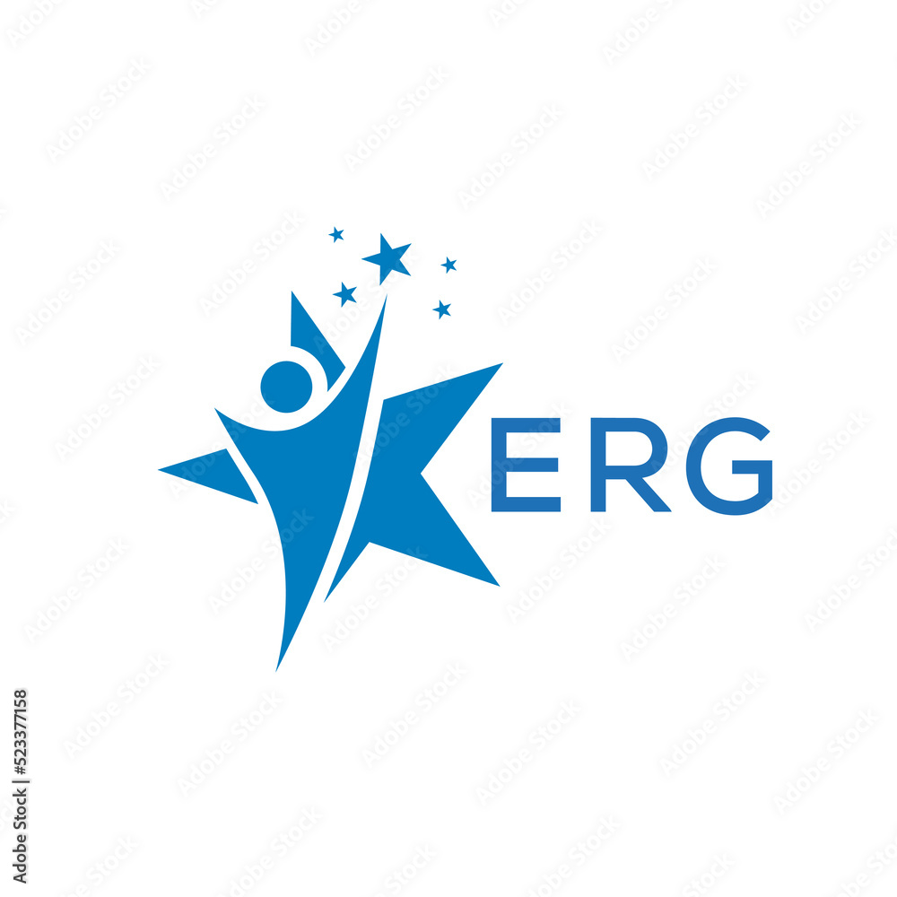 ERG Letter logo white background .ERG Business finance logo design ...