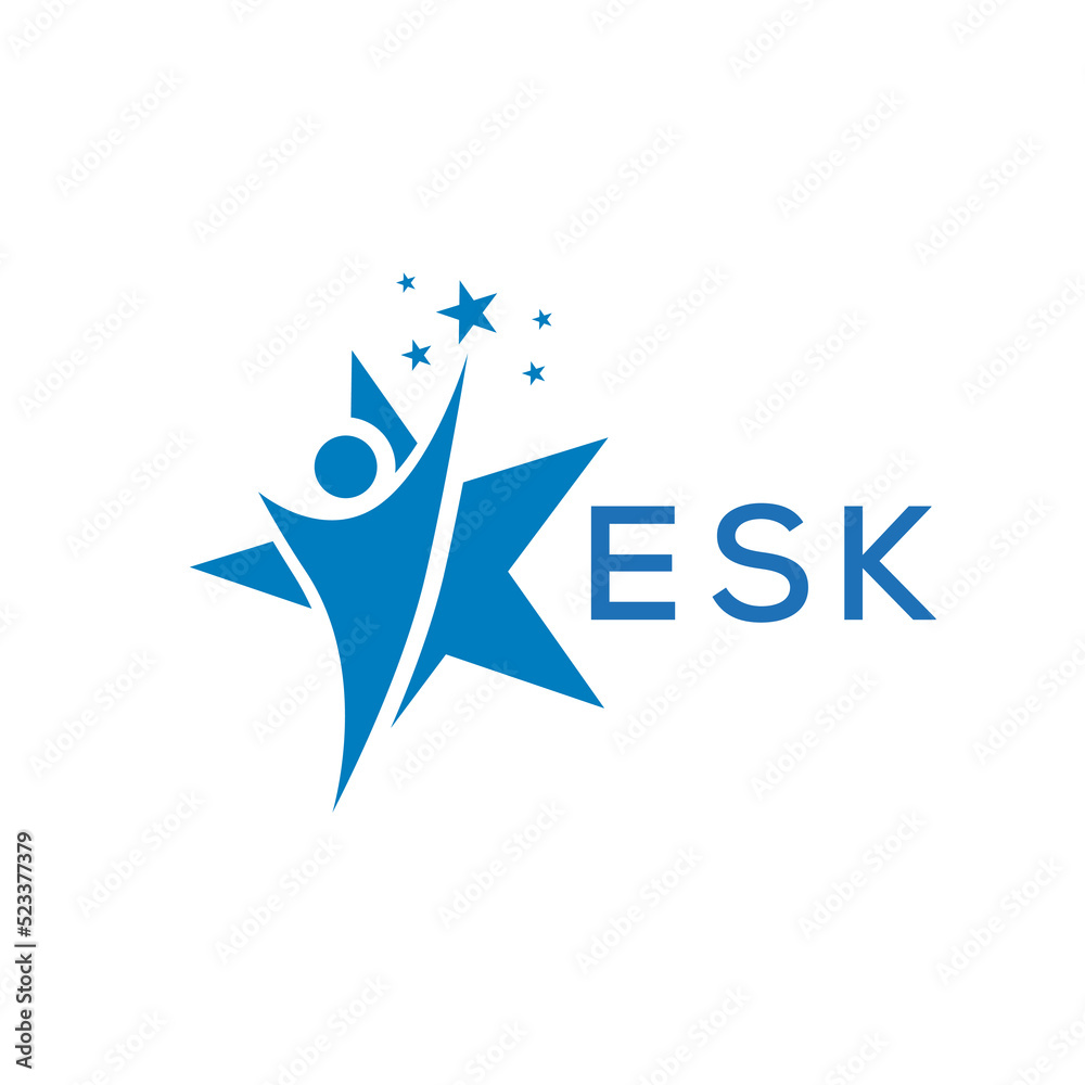 ESK Letter logo white background .ESK Business finance logo design ...