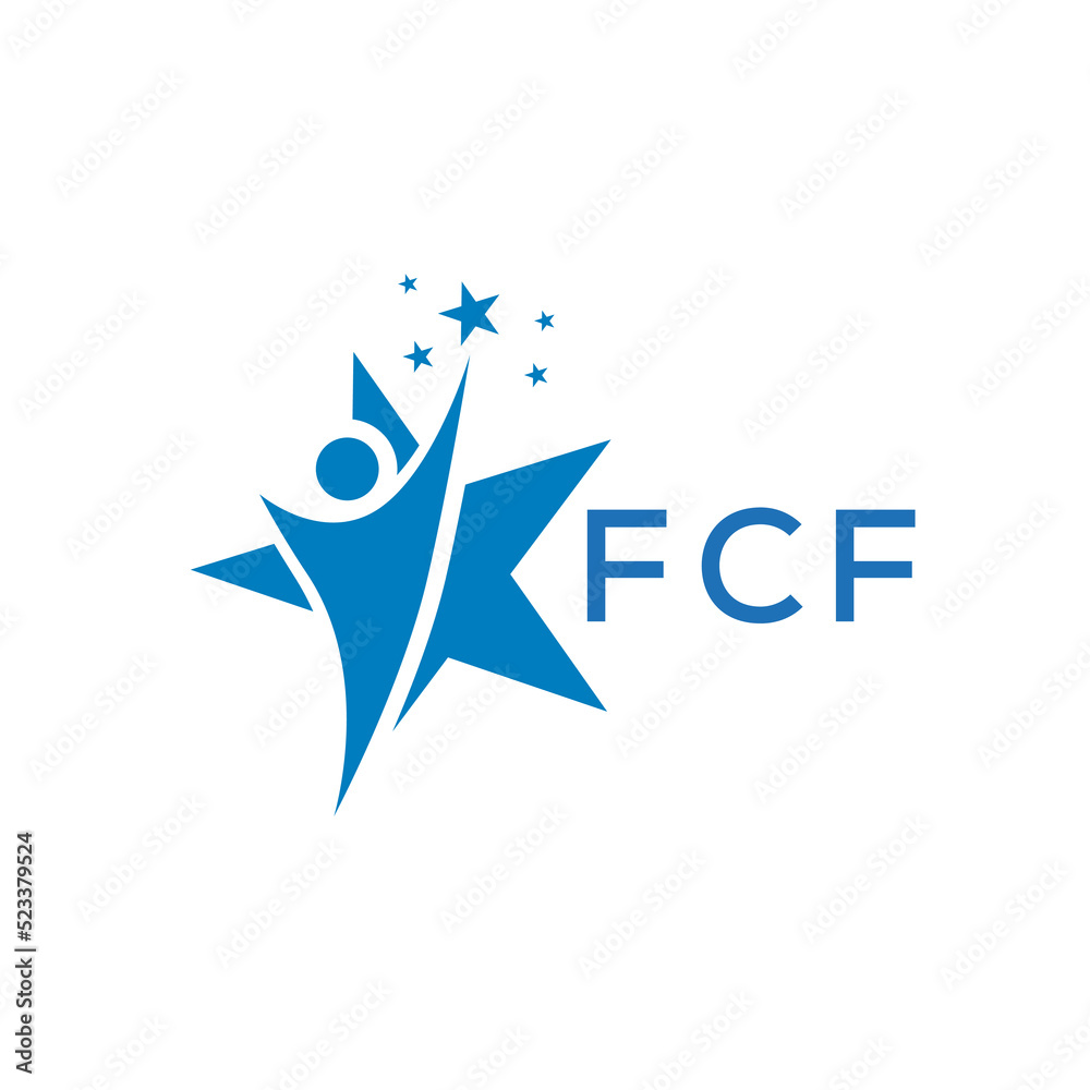 FCF Letter logo white background .FCF Business finance logo design ...