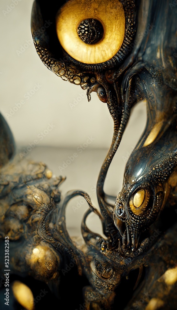 Horrifying alien xenomorph mutation with a huge eye looking at you ...