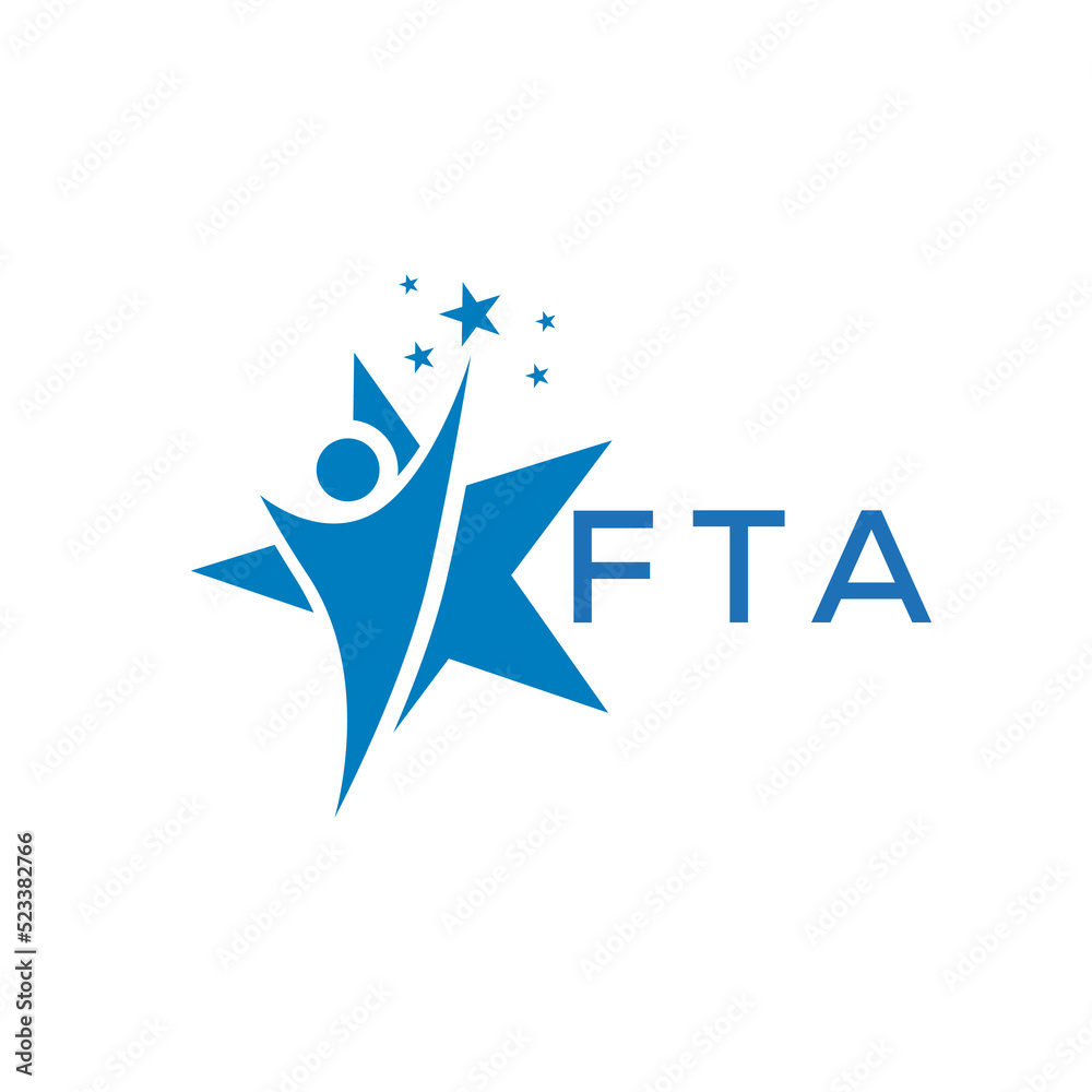 FTA Letter logo white background .FTA Business finance logo design ...