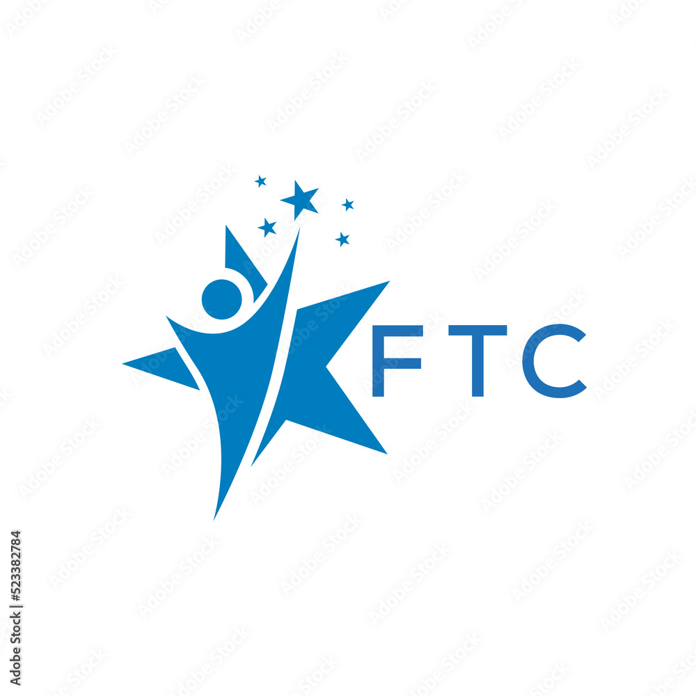 FTC Letter logo white background .FTC Business finance logo design ...