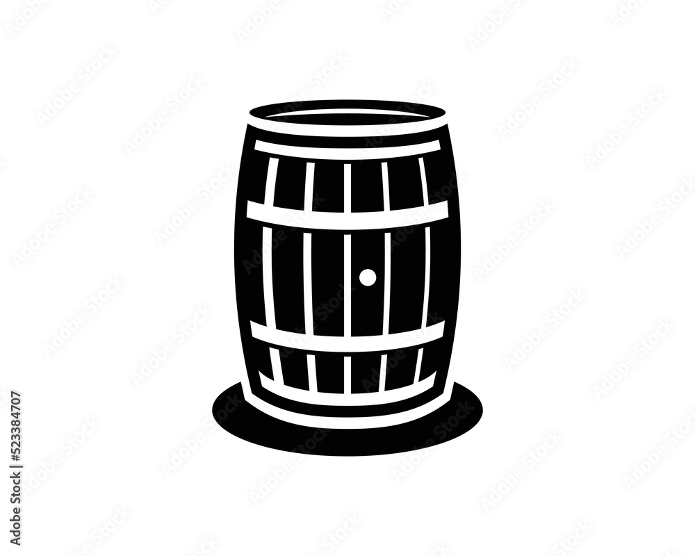 Barrel. Wooden keg, barrel icon. Line, glyph and filled outline colorful version, Beer barrel ...