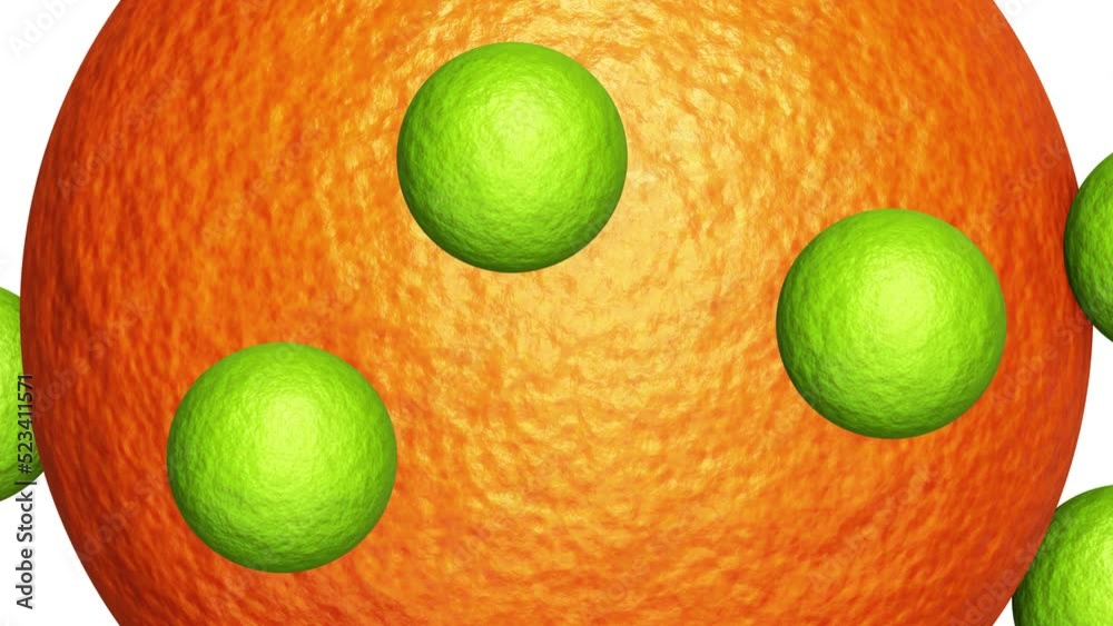 Realistic satisfying looping 3D animation of the beautiful orange peel ...