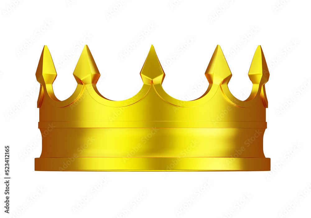 Kings golden crown. Monarch crown in yellow metal. Concept of power and ...