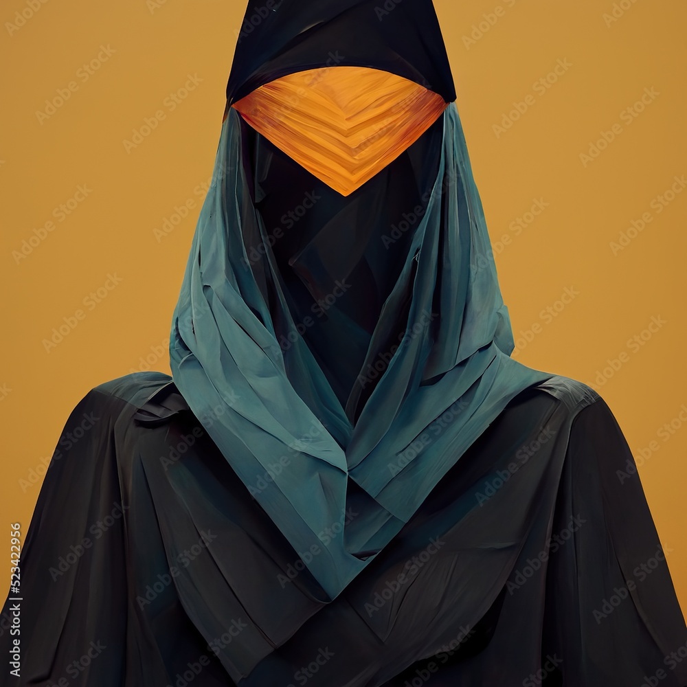 Beautiful Muslim Women with Niqab, niqāb or niqaab also called a ruband ...